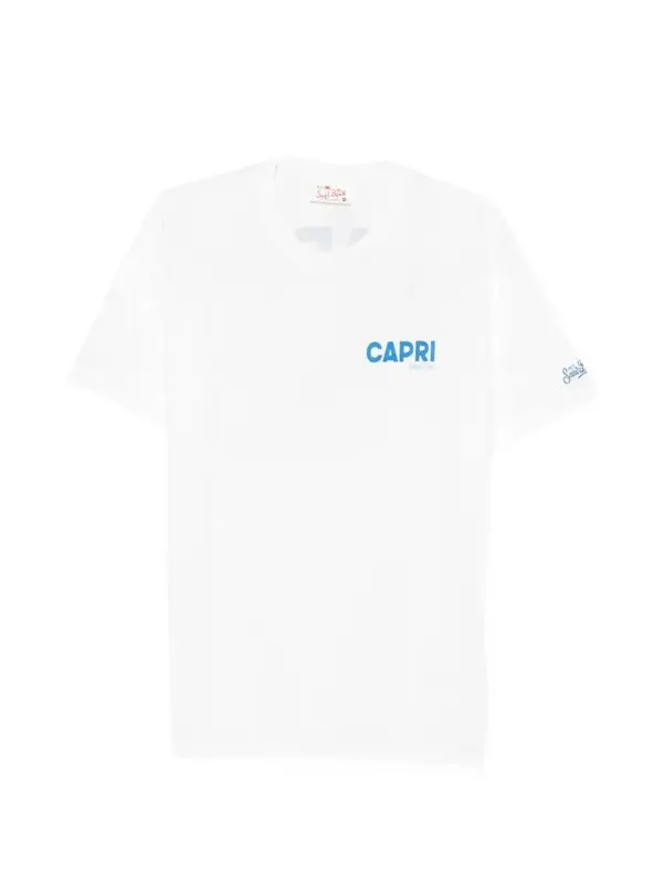 MC2 SAINT BARTH Graphic-print Cotton T-shirt - White