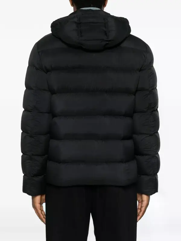 Herno Quilted Hooded Jacket - Black
