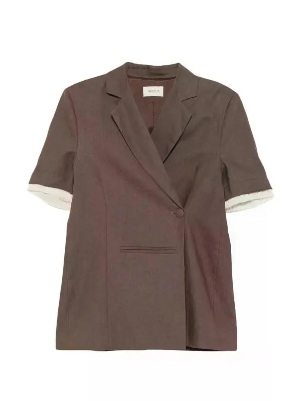 VICOLO Double-breasted Short Sleeve Blazer