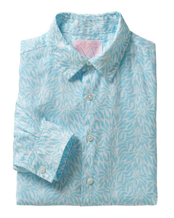 PINK HOUSE Linen Shirt Sealeaf - Blue
