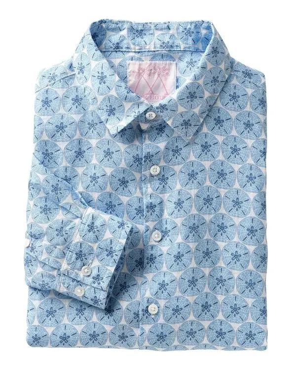 PINK HOUSE Linen Shirt Sand Dollar - Blue