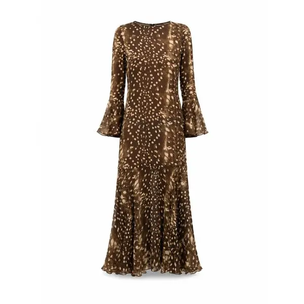 Carmen Says Bambi Noir Jester Animal Print Dress - Black