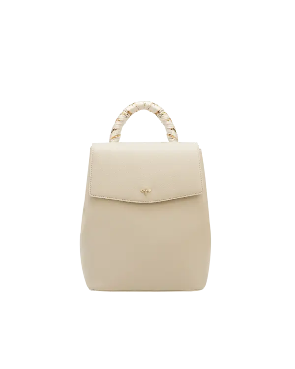 FABLE ENGLAND Neutrals Laura Small Backpack In Stone - Black