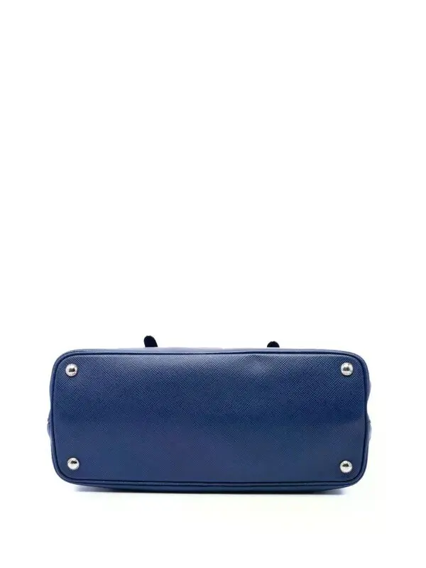 Prada Saffiano Leather Convertible Tote - Blue