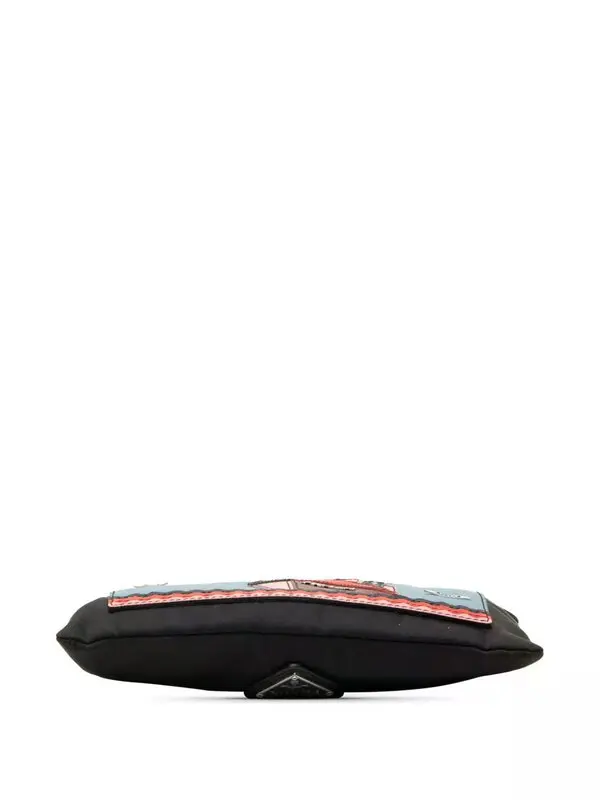 Prada Tessuto And Saffiano Ship Chain Pochette Shoulder Bag