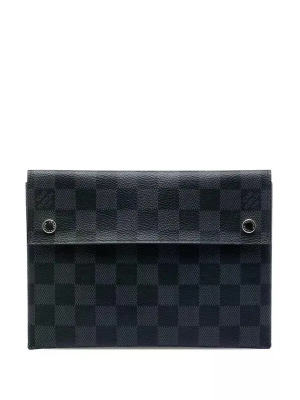 LOUIS VUITTON Damier Graphite Alpha Pochette Mm Clutch Bag