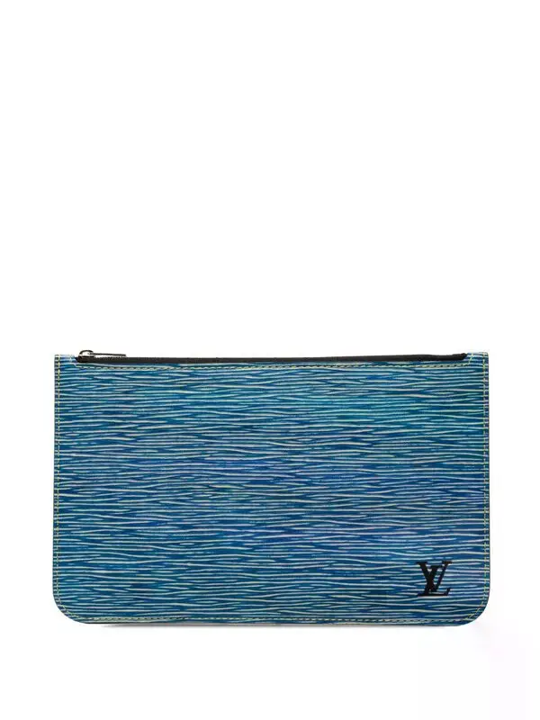 LOUIS VUITTON Epi Denim Neverfull Pouch - Blue
