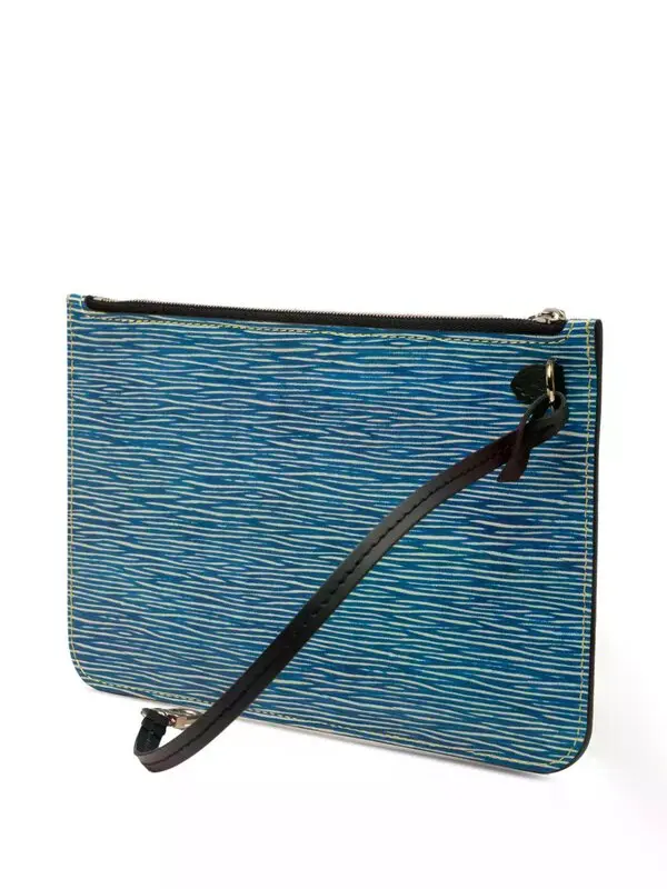 LOUIS VUITTON Epi Denim Neverfull Pouch - Blue