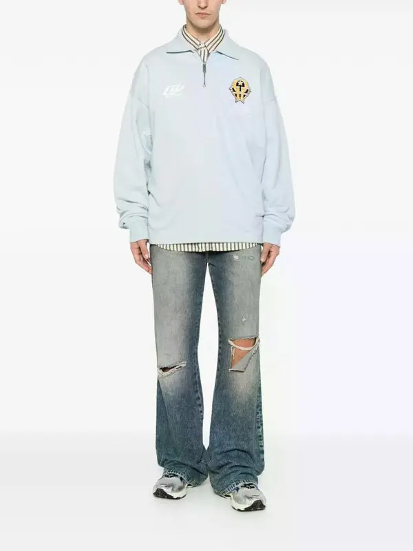 Off-White Logo Patch Half-zip Sweater