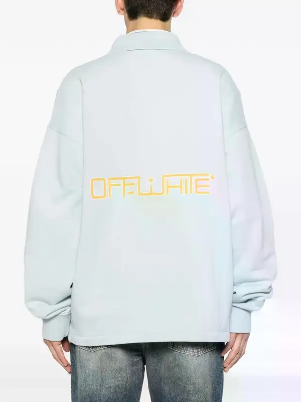 Off-White Logo Patch Half-zip Sweater