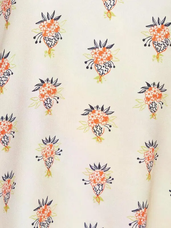 Chloé Printed Puff-sleeve Blouse