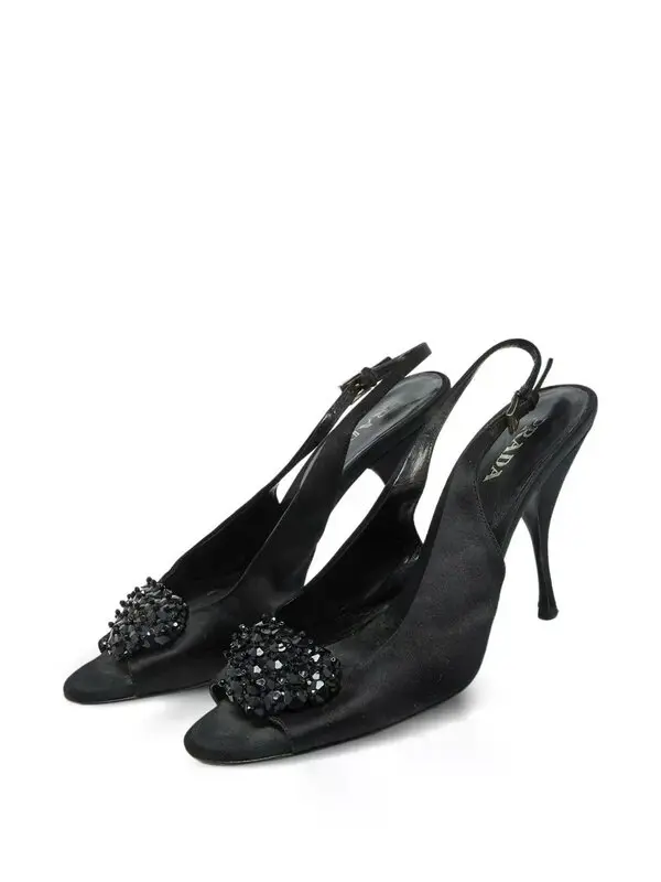 Prada Beaded Slingback Heeled Pumps
