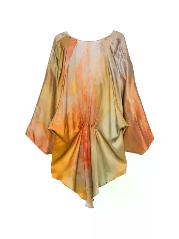 YANGKEHAN Abstract Print Tie Coat