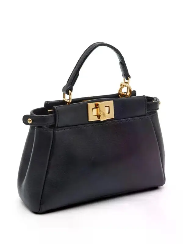 Fendi Micro Peekaboo Leather Tote Bag