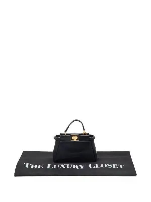 Fendi Micro Peekaboo Leather Tote Bag