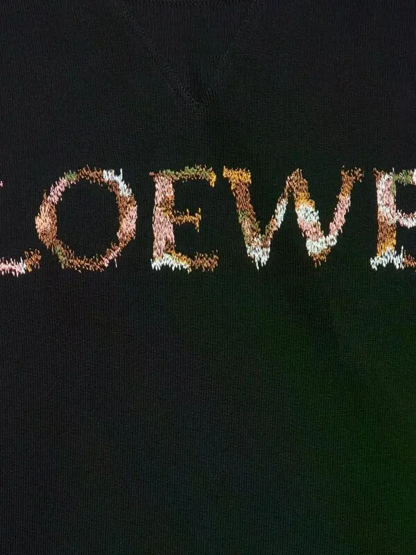 Loewe Logo Embroidered Crewneck Sweatshirt