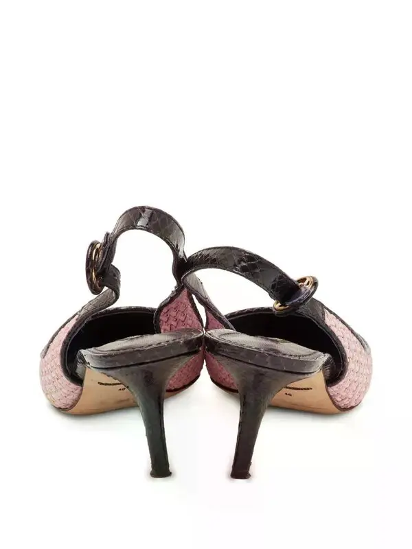Dolce & Gabbana Woven Raffia Slingback Pumps