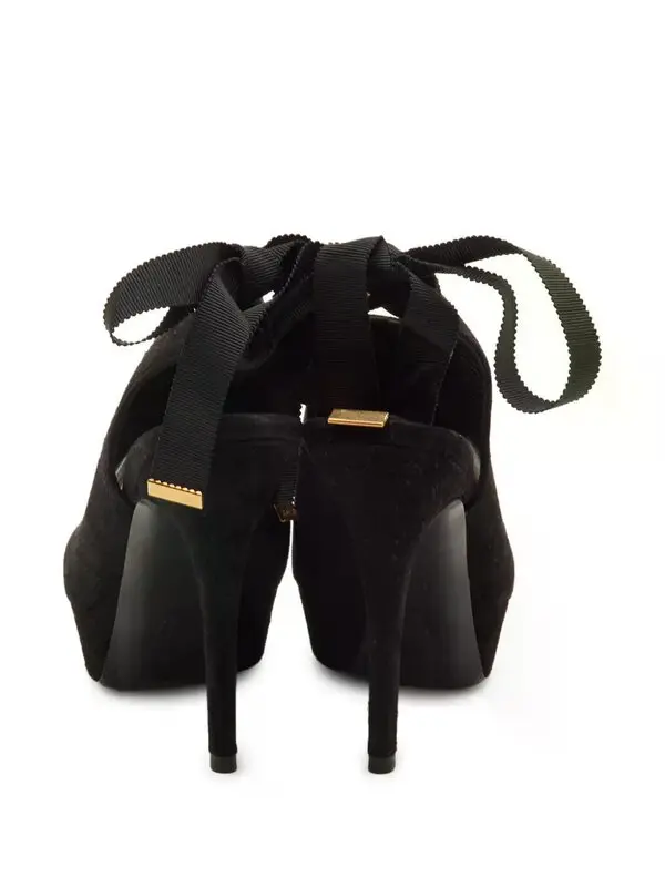 LOUIS VUITTON Suede Heeled Sandals