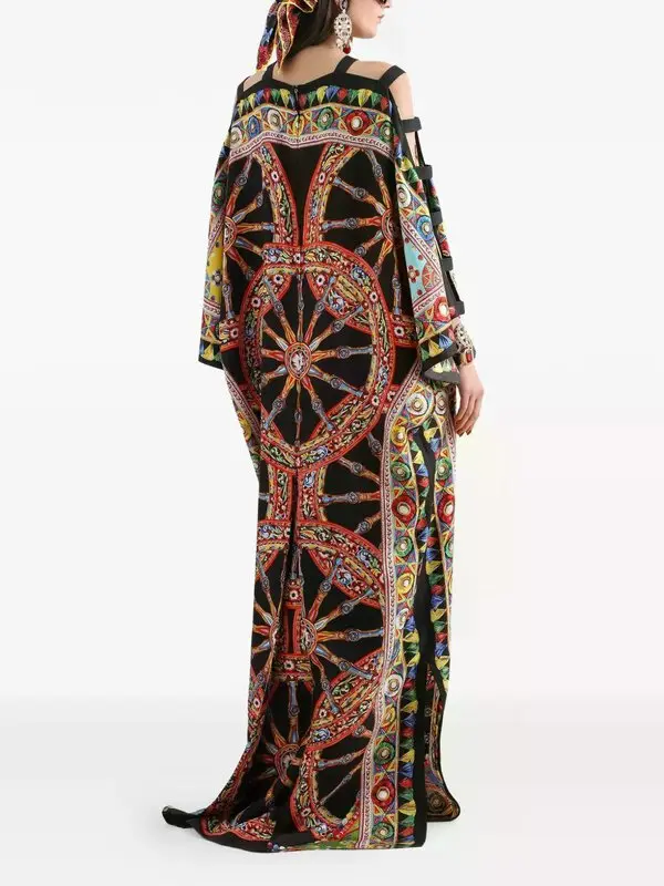 Dolce & Gabbana Carretto Print Kaftan Dress