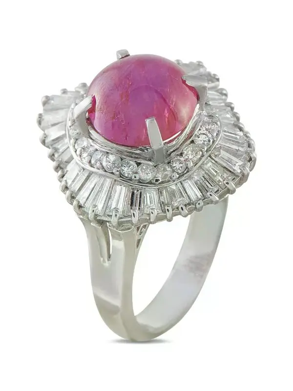 LB EXCLUSIVE Platinum Ruby And Diamond Ring