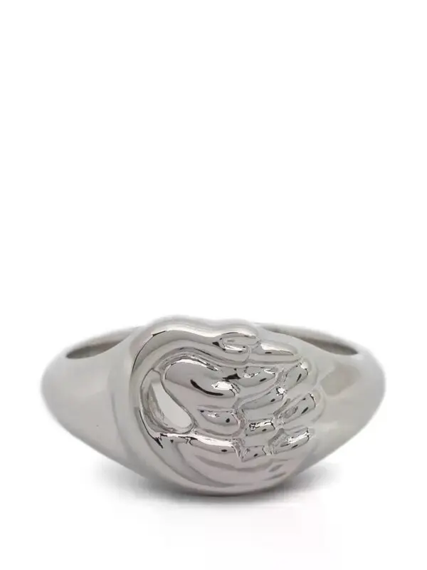MARIA BLACK Swan Signet Ring - Silver