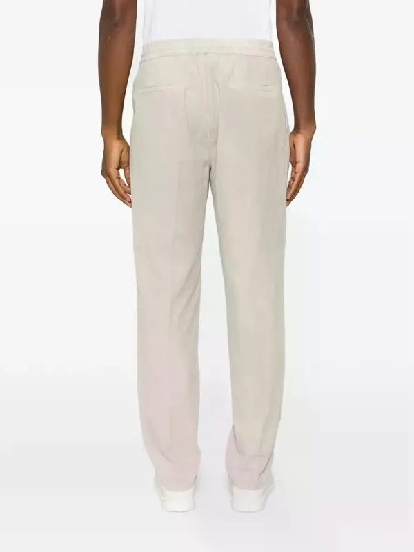 Brunello Cucinelli Pleated Corduroy Drawstring Trousers - Neutrals