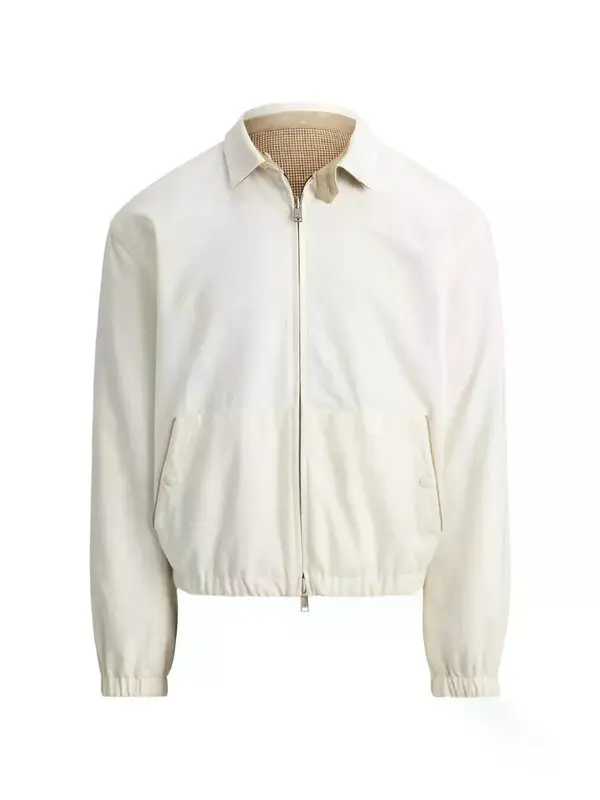 Ralph Lauren Purple Label Embroidered Logo Bomber Jacket