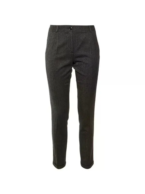 Dolce & Gabbana Charcoal Wool Tailored Slim-fit Trousers