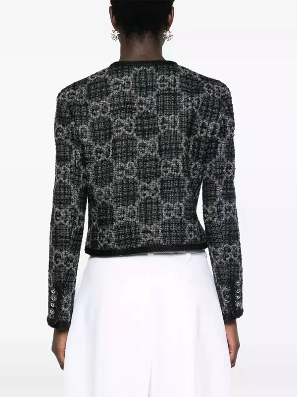 Gucci Maxi Gg Tweed Cropped Jacket