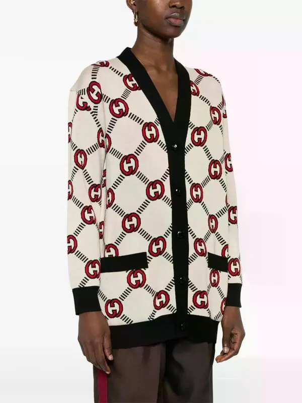 Gucci Reversible Interlocking G Cardigan - Neutrals