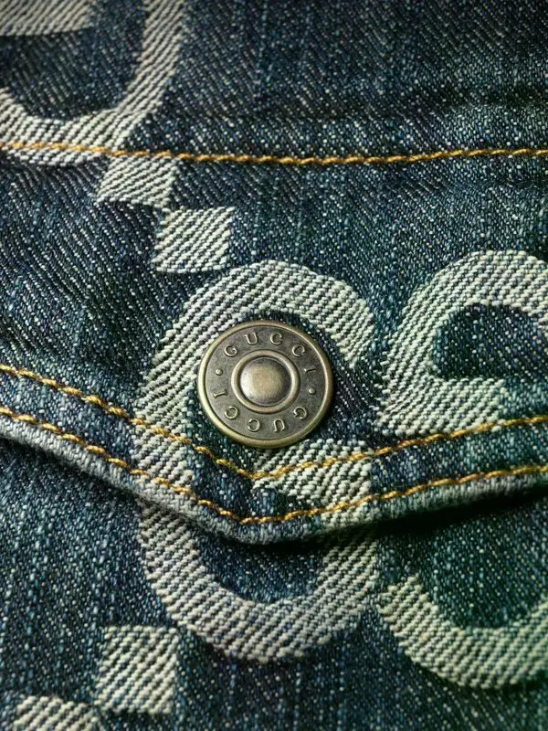 Gucci Jumbo Gg Denim Playsuit