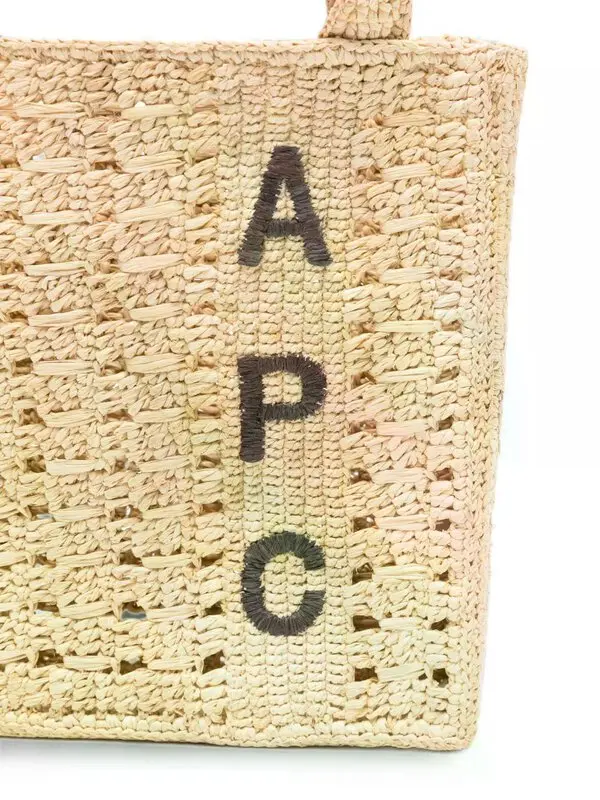 A.p.c. Embroidered Woven Tote Bag