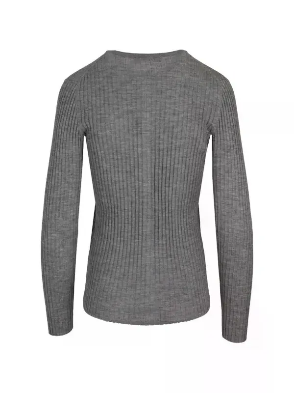 LA ROSE Ribbed-knit Cardigan