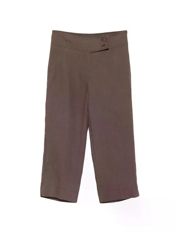 VICOLO Cropped Trousers With Button Detail