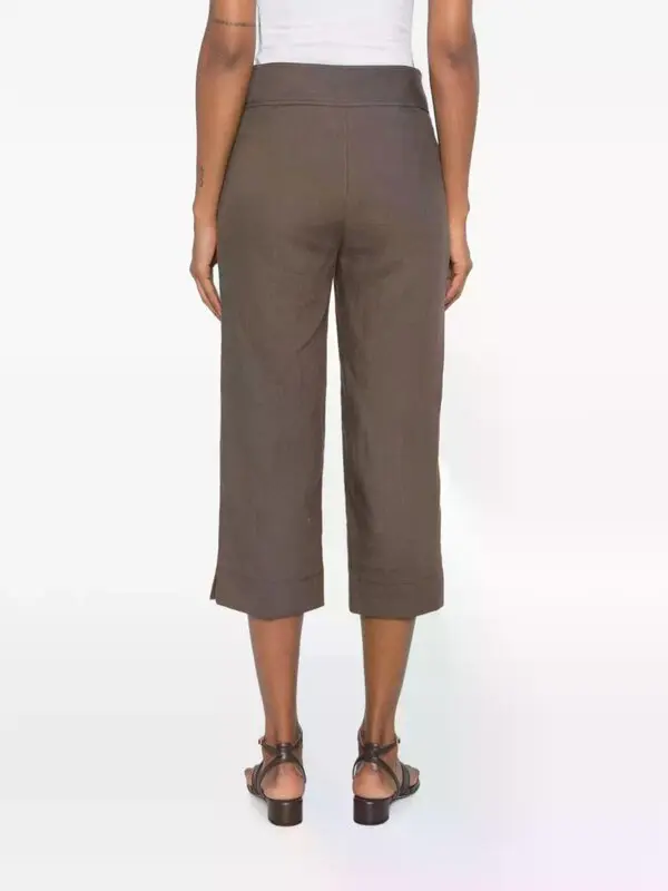 VICOLO Cropped Trousers With Button Detail