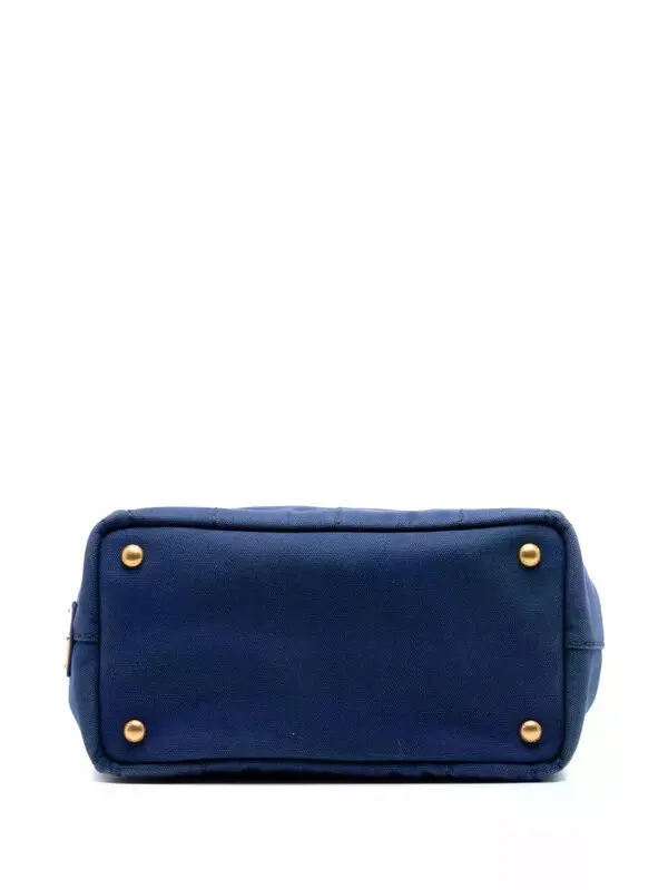 Prada Canapa Logo Satchel - Blue