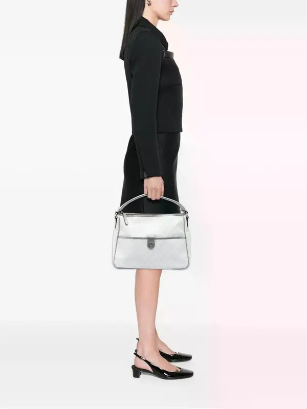 Gucci Gg Supreme Joy Handbag - Silver
