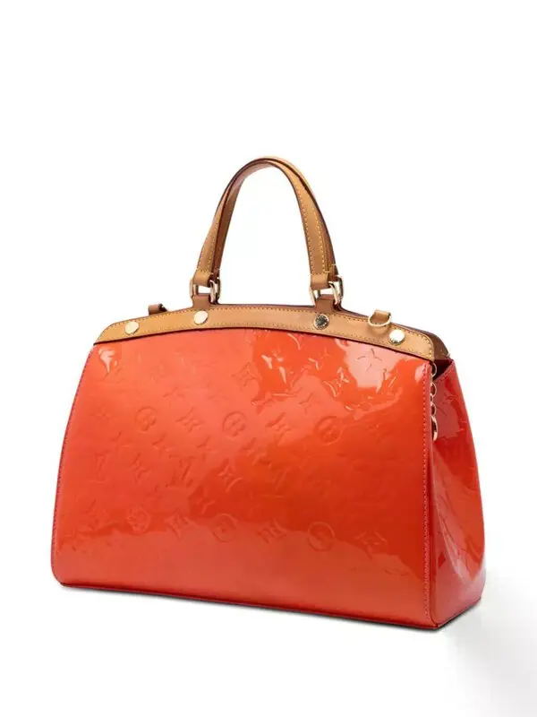 LOUIS VUITTON Monogram Vernis Brea Mm Satchel - Orange