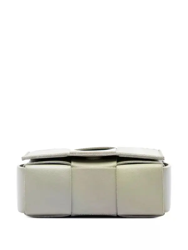 Bottega Veneta Candy Nappa Intrecciato Cassette Crossbody Bag - Grey