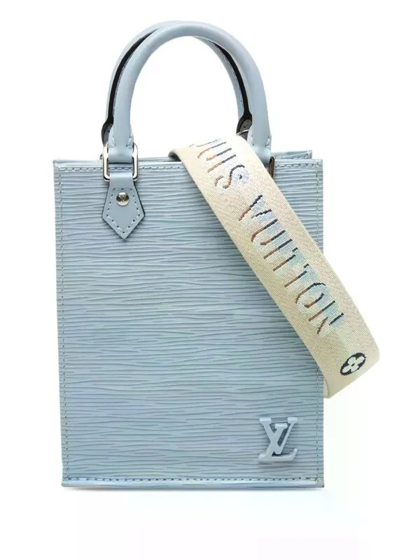 LOUIS VUITTON Epi Petit Sac Plat Satchel - Blue