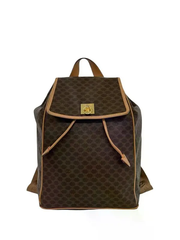 Celine Macadam Coated Canvas Drawstring Backpack