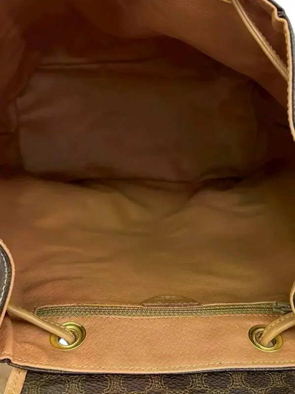 Celine Macadam Coated Canvas Drawstring Backpack