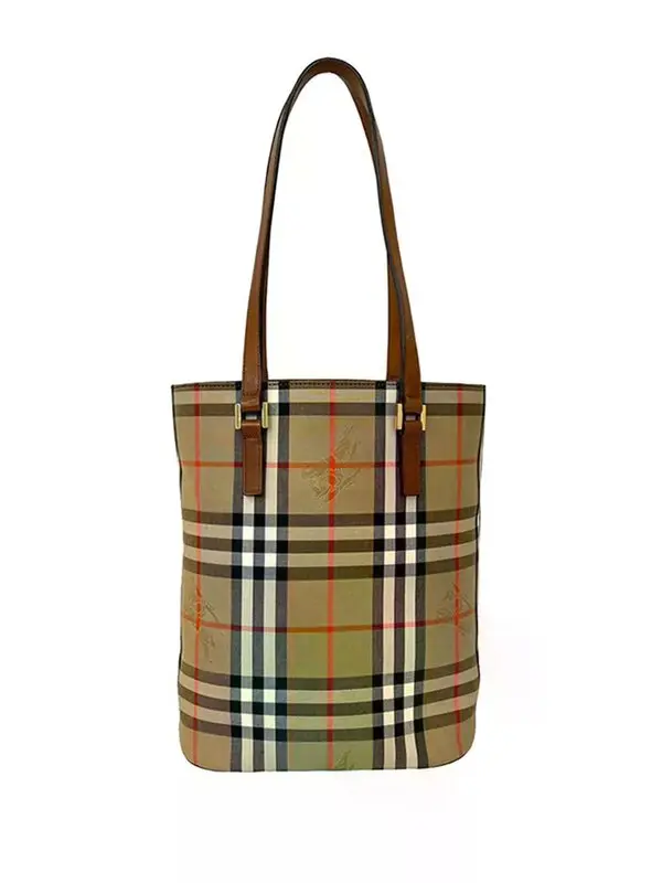 Burberry Haymarket Check Canvas Tote Bag