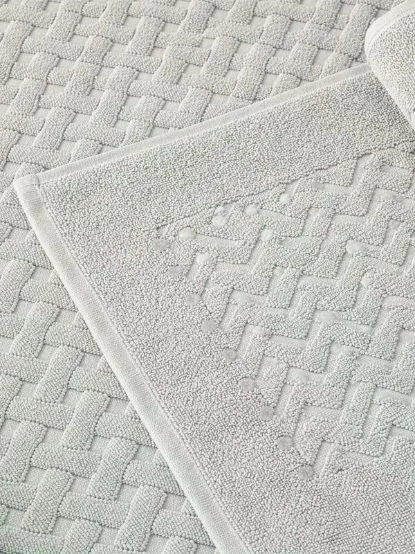 CU I SEEYOU Basket-weave Bath Mat - Grey