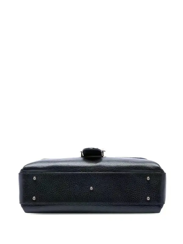 Gucci Small Calf Interlocking G Satchel - Black