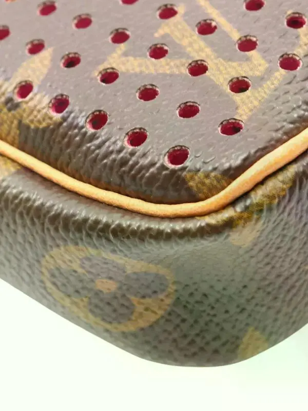 LOUIS VUITTON Monogram Perforated Pochette Accessoires Shoulder Bag - Brown