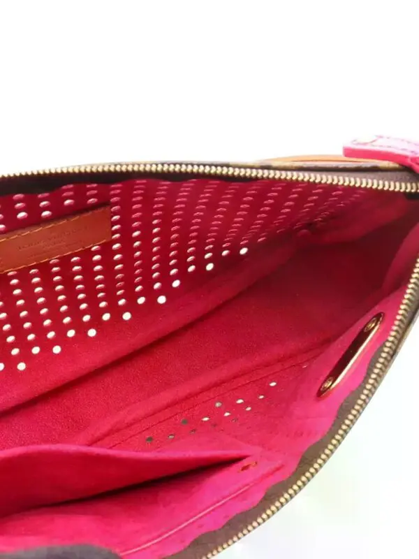LOUIS VUITTON Monogram Perforated Pochette Accessoires Shoulder Bag - Brown