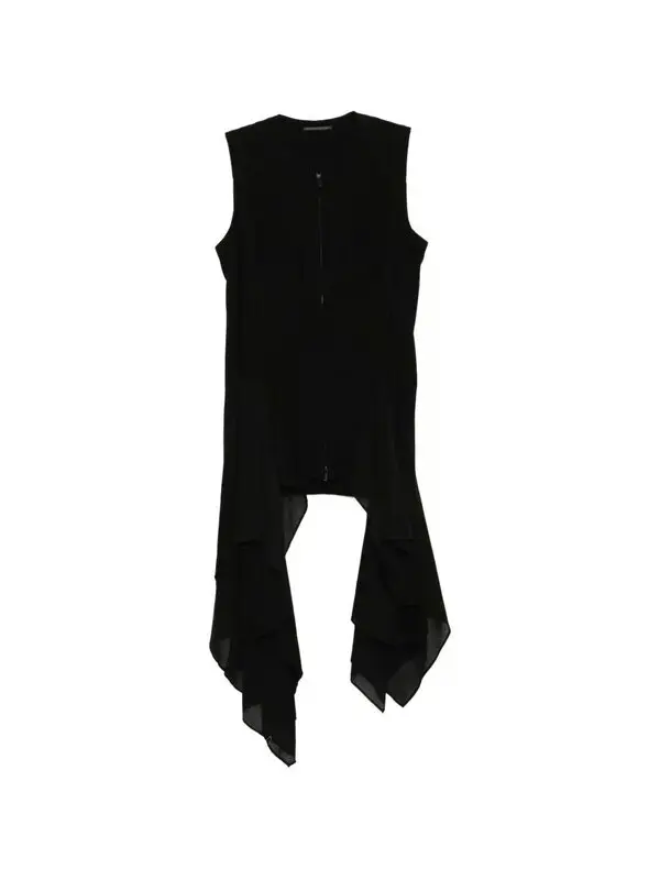 Yohji Yamamoto Ruffled Zip-up Top