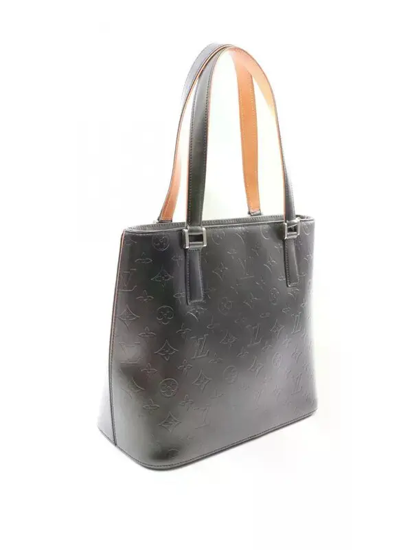 LOUIS VUITTON Monogram Mat Stockton Tote Bag - Grey
