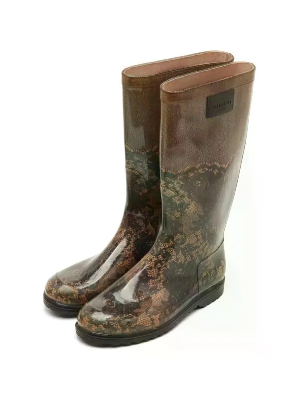 Valentino Garavani Lace Print Pull-on Boots